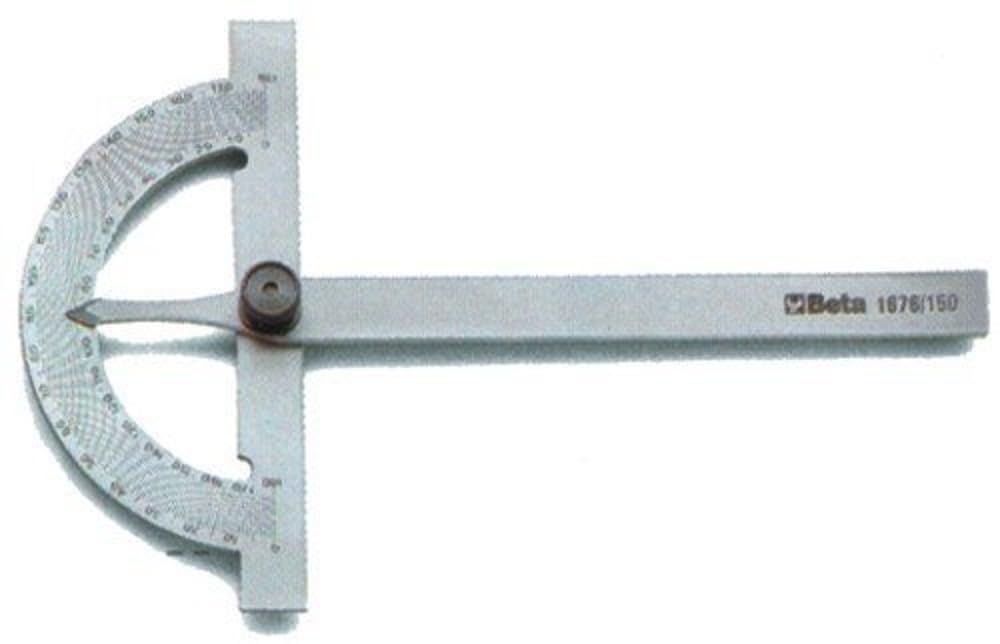 Beta 1676 Stainless Steel Protractor, 200mm: Industrial Tools ...