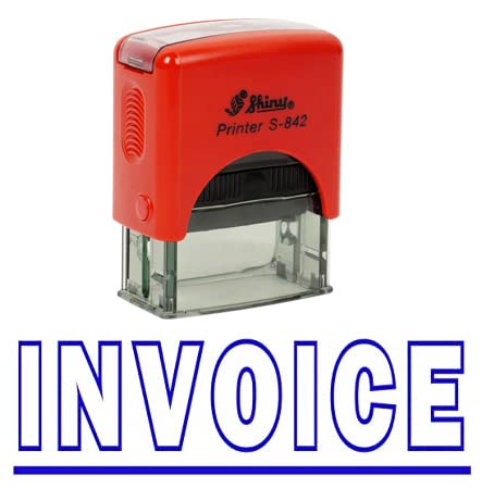 Invoice Self Inking Rubber Stamp Office Stationary Custom Stamp ...