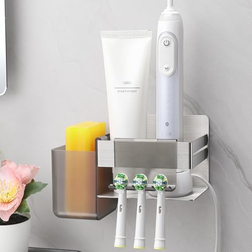 Decovoy Electric Toothbrush Holders for Bathroom, Multifunctional Wall ...
