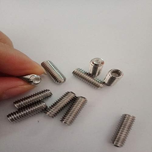 Amazon.com: 304 Stainless Steel Metric Thread Grub Screws Flat Point ...