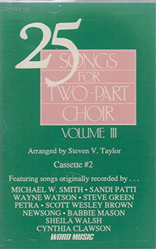 25 Songs for Two-part Choir, Volume III - Amazon.com Music