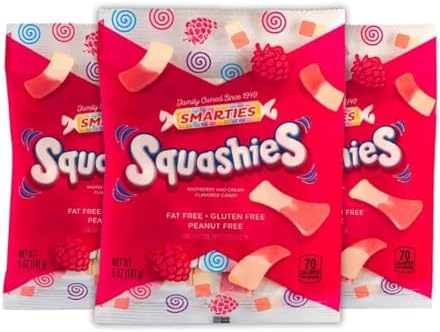Amazon.com : Smarties Squashies Raspberry Marshmallow Gummies – Gluten ...