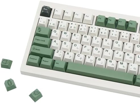 Amazon.com: dagaladoo PBT Keycaps,Matcha Green keycaps 60% 65% 100% ...
