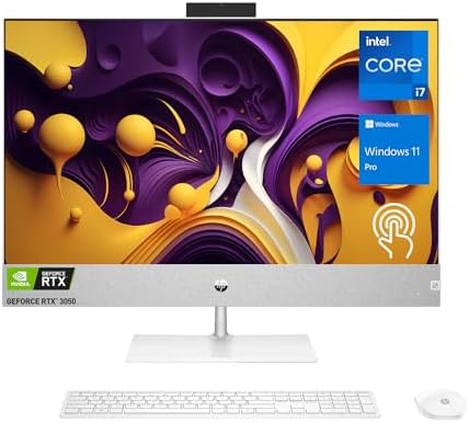 Amazon.com: HP Pavilion 27 Business AIO Desktop, 27" FHD Touchscreen ...