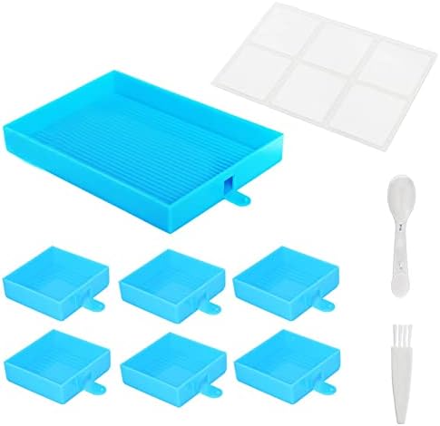 Amazon.com: Diamond Sorting Trays with Lids Removable 6 Grid Bead ...