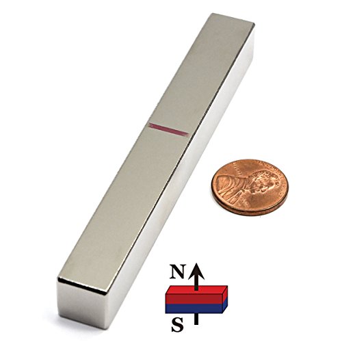 CMS Magnetics Bar Magnets Grade N52 4x1/2x1/2 Inches 1 Ea. Rare Earth ...
