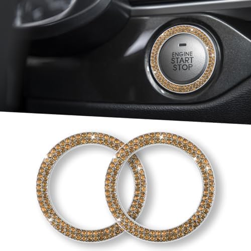 Amazon.com: 2PCS Car Bling Crystal Rhinestone Engine Start Stop Decals ...