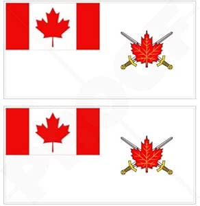 CANADA ARMY Ensign, Canadian Land Force Command Flag 3" (75mm) Vinyl ...