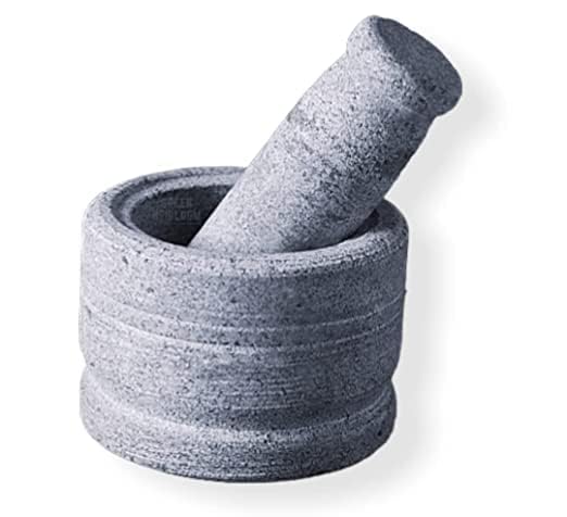 O2 GREEN Stone Mortar and Pestle Set for Spices, Okhli Masher ...