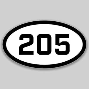 Amazon.com: DHDM 205 Area Code Sticker Alabama Birmingham Alabaster ...