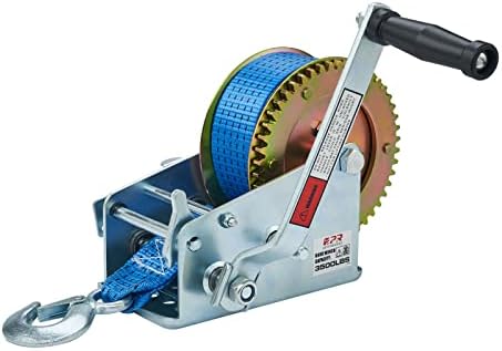 Amazon.com: OPENROAD Boat Winch 3500lbs Hand Winch, with 32ft Blue ...