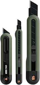 deli 3pcs Utility Knife Box Cutters Set, Retractable Box Opener, Sharp ...