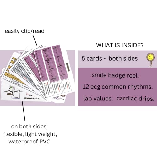 Snapklik.com : EKG Nursing Badge Reference Card - Nursing Student ...