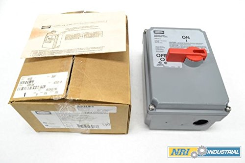 HUBBELL HBLDS6AC Circuit Lock Non-FUSIBLE 60A 600V 3P Disconnect Switch ...