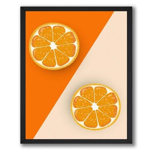 Amazon.com: InkFlow Posters Orange Slice Canvas Poster - Fresh Fruit ...