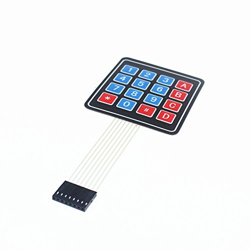 QX Electronics 16 Key 4 x 4 Membrane Switch Keypad 4x4 44 Matrix Array ...