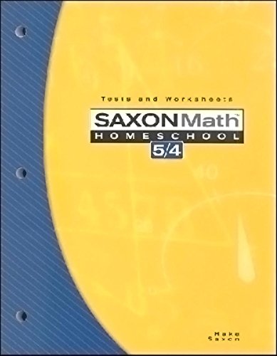 Amazon.com: Math Ga Gr4 Test Prep Booklet (Saxon Math 5/4 ...