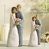 Amazon.com: ShineOnAnegl 8“ Bride and Groom Statue Newlywed Couple ...
