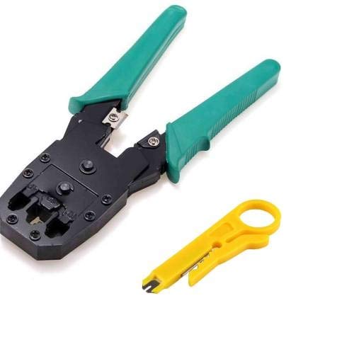 RIVER FOX 3 in 1 Modular Crimping Tool LAN Cable Wire Cutter Stripper ...