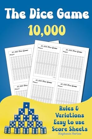 Ten Thousand Dice Game Score Sheets – The Dice Game 10,000 Score Book ...