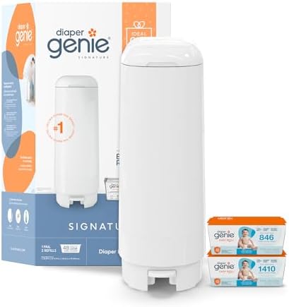 Amazon.com: Diaper Genie Signature Gift Set | Includes Easy Roll Refill ...