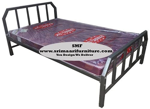 SRI MAARI FURNITURES Double size Metal steel pipe cot bed : Amazon.in ...