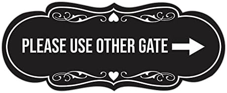 Amazon.com : Signs ByLITA Designer Please Use Other Gate Sign (Black ...