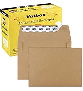 Amazon.com : ValBox A4 Photo Envelopes 100 Qty 4 x 6 White Kraft Paper ...