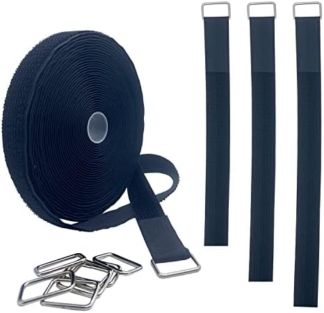 Amazon.com: Hook and Loop Straps, Esonto Cable Straps with 50 Metal ...