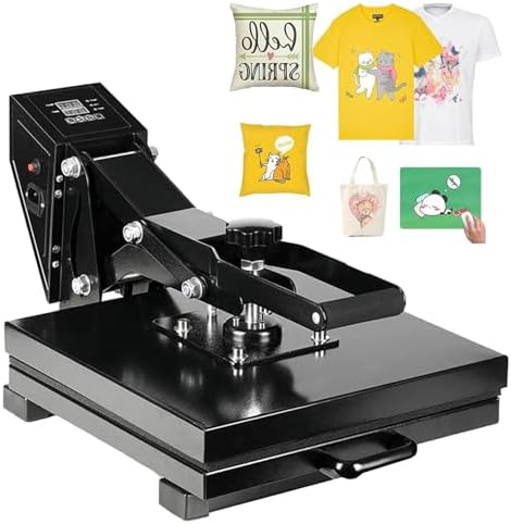 40x50 cm Heat Press Machine for T-Shirt, 2000 W Sublimation Heat Press ...