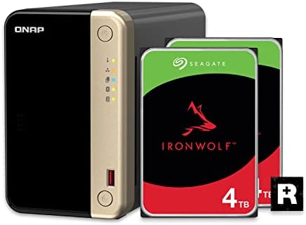 QNAP TS-264-8G-24ST-US 2 Bay High-Performance Desktop NAS with 4TB ...