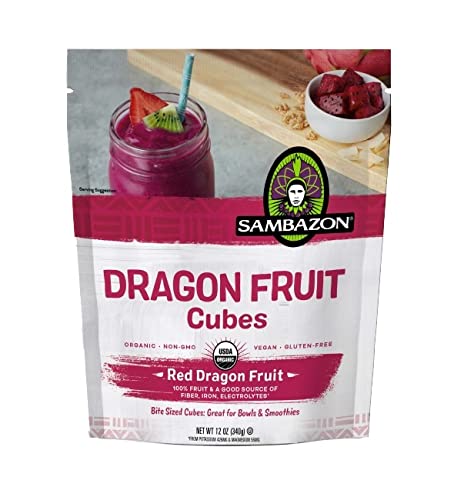 Amazon.com: Sambazon, Dragon Fruit Cubes, 12 Ounce : Grocery & Gourmet Food
