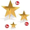 Amazon.com: Beistle Gold 3-D Foil Star Centerpieces, 9-Count – Metallic ...