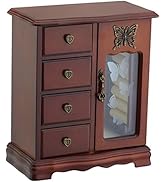 Amazon.com: RR ROUND RICH DESIGN Jewelry Box - Made of Solid Wood with ...