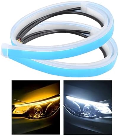 OBEROI'S TRADERS Premium Flexible Dual Color Headlight Drl Daytime ...