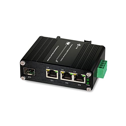 Buy Throncom Industrial Gigabit 3 Ports Ethernet Switch Hardened 10/100 ...