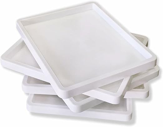 3 Ace Crafts 5 Extra Large Inking Tray for Kids & Adult Painting, Clear ...