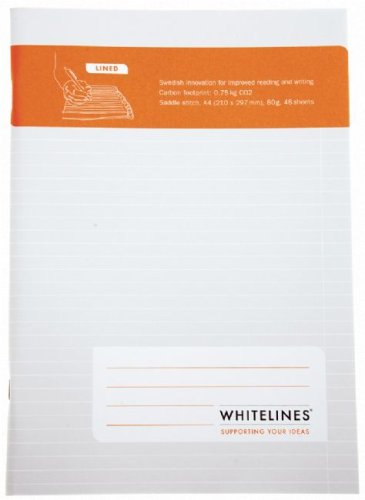 Whitelines Saddle Stitch A4 Lined Notebook: Supporting your ideas ...