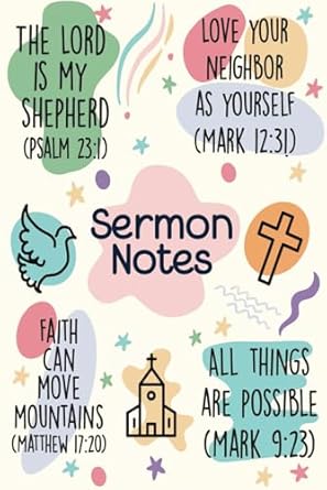 Sermon Notes: Church Sermon Journal | Sermon Notebook | Christian ...