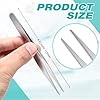 WILLBOND 10 Pcs Stainless Steel Tweezers Lab Forceps Long Tweezers with ...