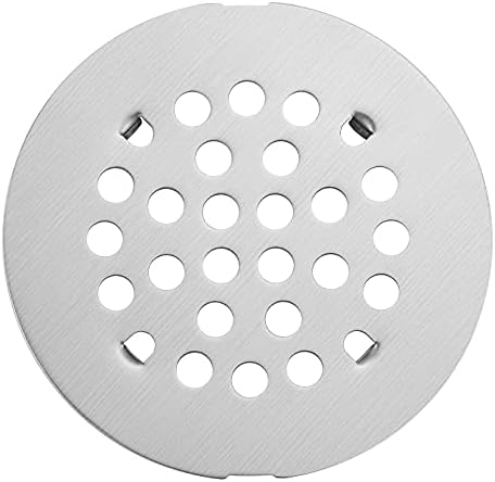 Brushed Nickel Snap-in Shower Floor Drain Cover,Hidrop 4-1/4" OD Round ...