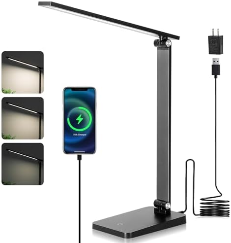 Lampat Dimmable LED Desk Lamp, 4 Lighting Modes (Reading/Studying ...
