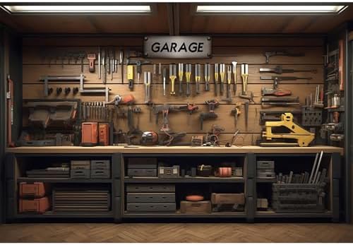 Amazon.com : dnldliq 10x8ft Modern Garage Backdrops for Photography ...