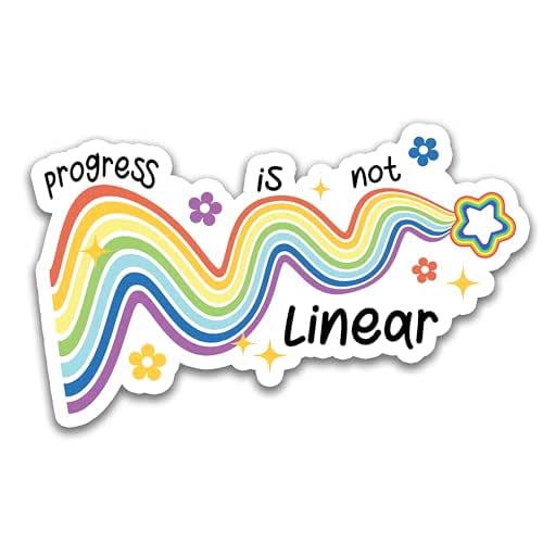 Amazon.com: Alyize Progress Is Not Linear Sticker, Sped Teacher Sticker ...