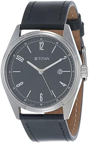 Titan Karishma Zing Quartz Analog Black Dial Leather Strap Watch for ...
