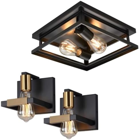 Hamilyeah Farmhouse Flush Mount Ceiling Light Fixture 2 Light, Hallway ...