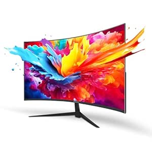 iVOOMi 32" Curve LED Monitor (80cm) with in-Built Speaker, BIS Approved ...