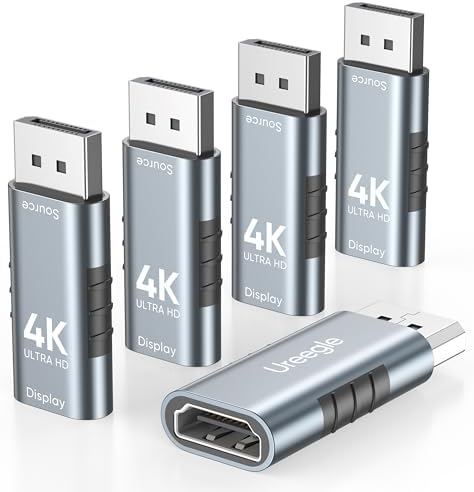 Amazon.com: DisplayPort to HDMI Adapter, DP to HDMI Adapter 4K@30Hz, 5 ...