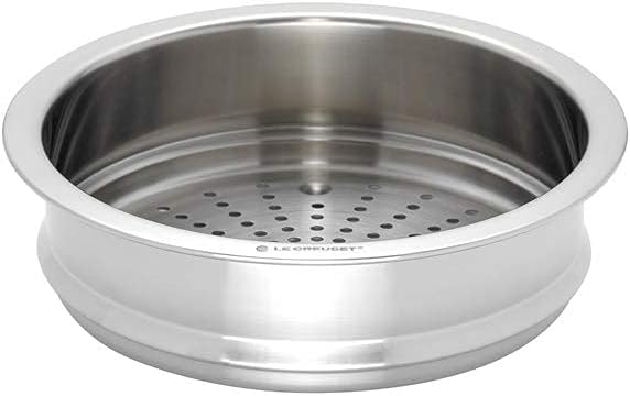 LE CREUSET Stainless Steel Steamer Insert, for use with Cast Iron Round ...