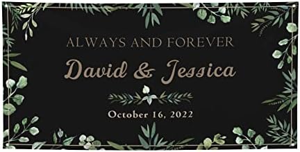 Amazon.com: Always and Forever Banner, 47" x 12" Custom Wedding Banner ...